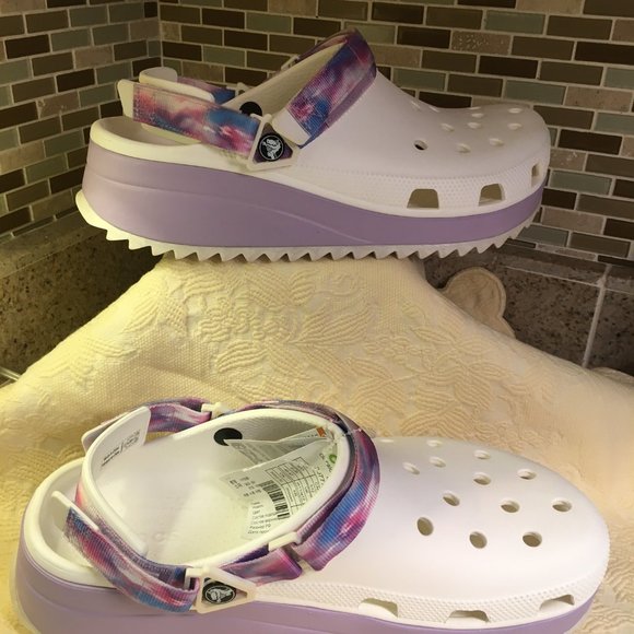 CROCS | Shoes | Nwt Crocs Classic White Purple Hiker Dream Clog Mens 2 ...